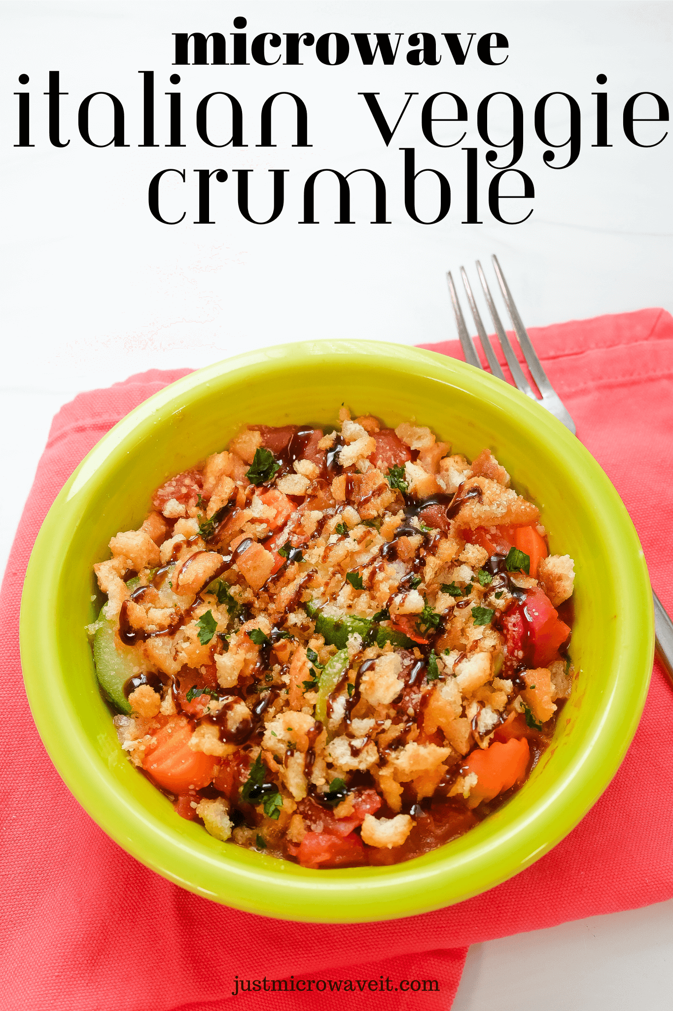 How to make a Microwave Italian Veggie Crumble | Just Microwave It