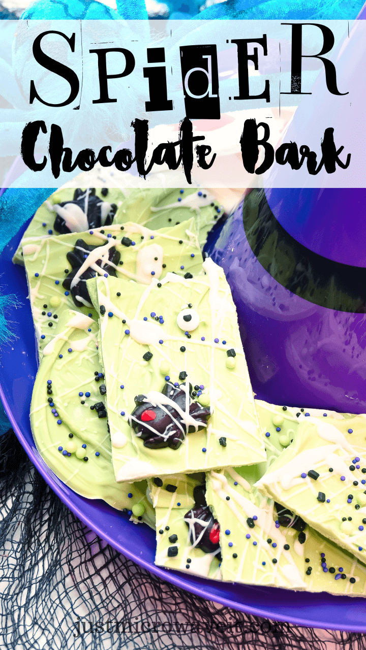 Make Halloween Spider Chocolate Bark in the Microwave | Just Microwave It