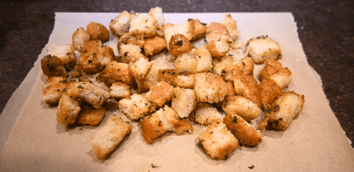 Homemade Croutons made in the Microwave | Just Microwave It